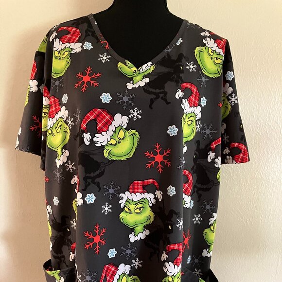 Dr. Seuss | Tops | Dr Seuss Grinch Scrub Top | Poshmark